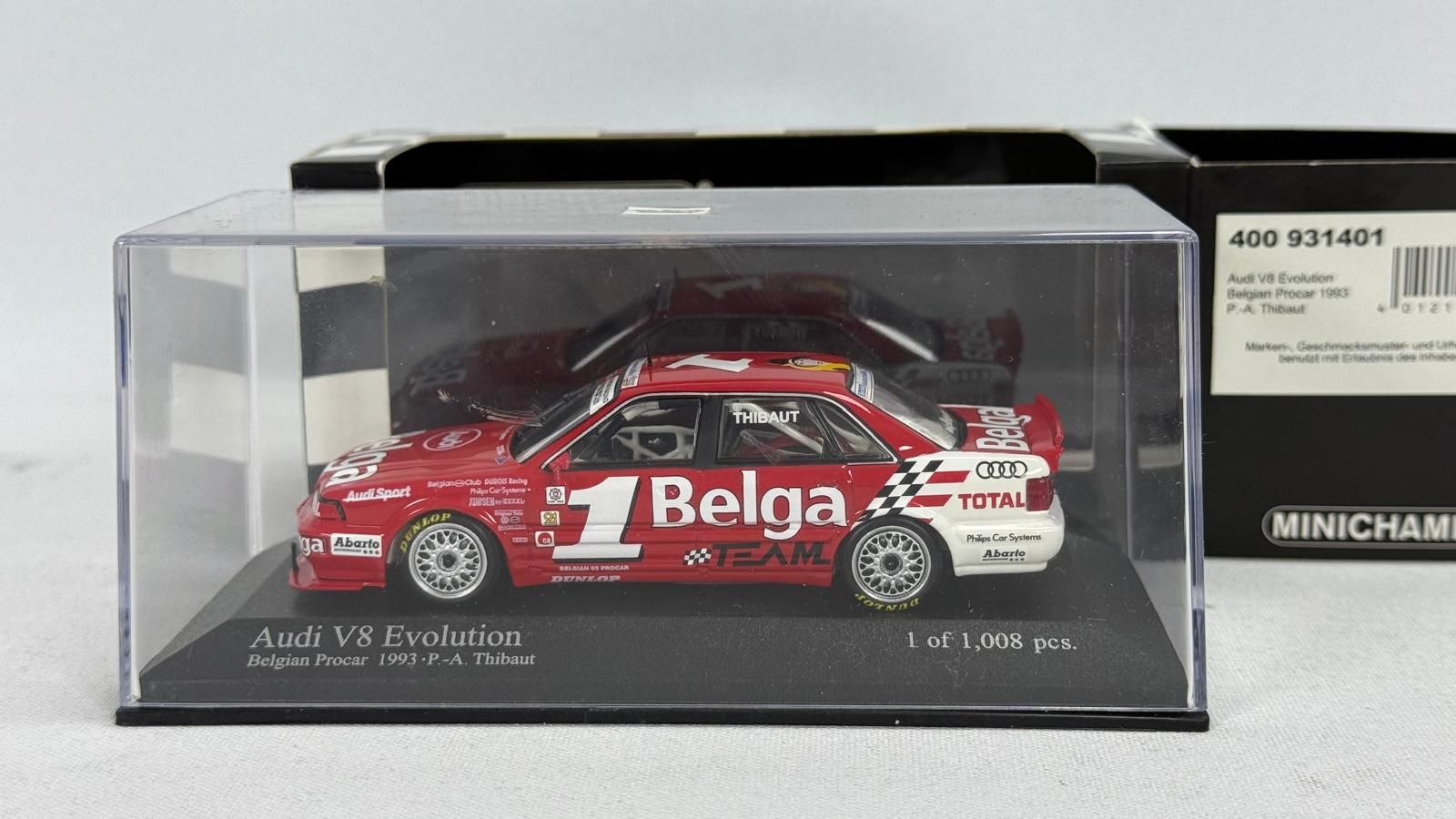 MINICHAMPS - AUDI - V8 EVOLUTION DUBOIS RACING N 1 BELGIAN PROCAR 1993 ...
