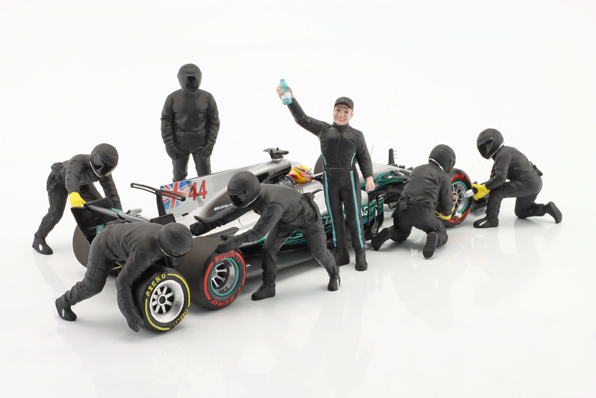 formula 1 Pit Crew figure set #3 Team Black 1:18 American Diorama
