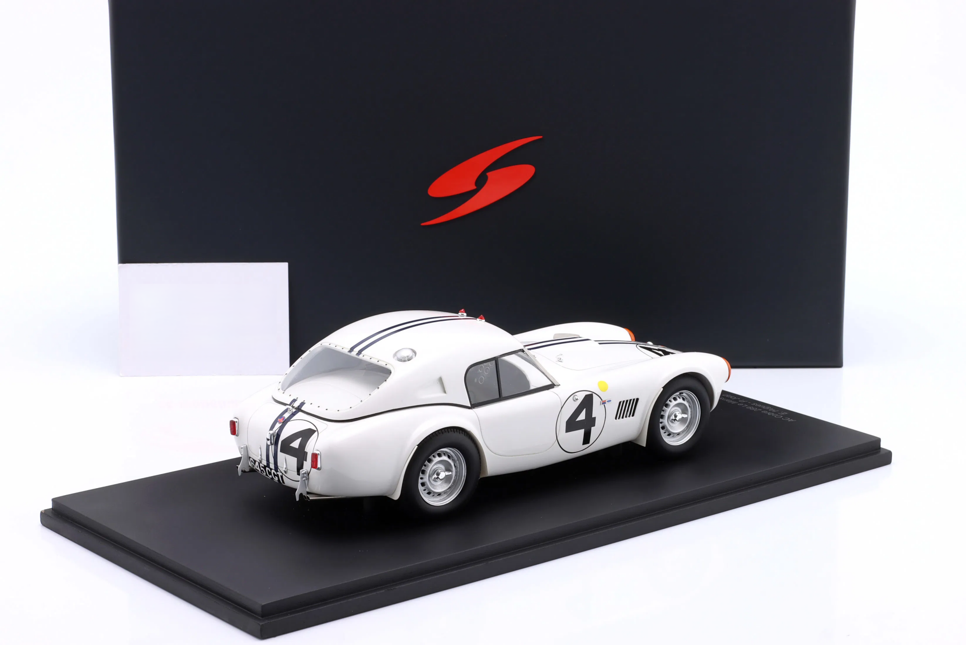 1/18 SPARK-MODEL - AC COBRA - COBRA 289 FORD 4.7L V8 TEAM E.HUGUS N 4 ...